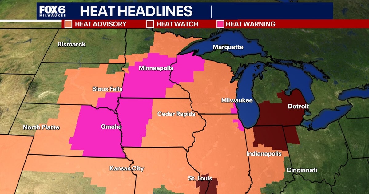 Dangerous heat impacts Wisconsin; temps in 90s, heat indices exceeding ...