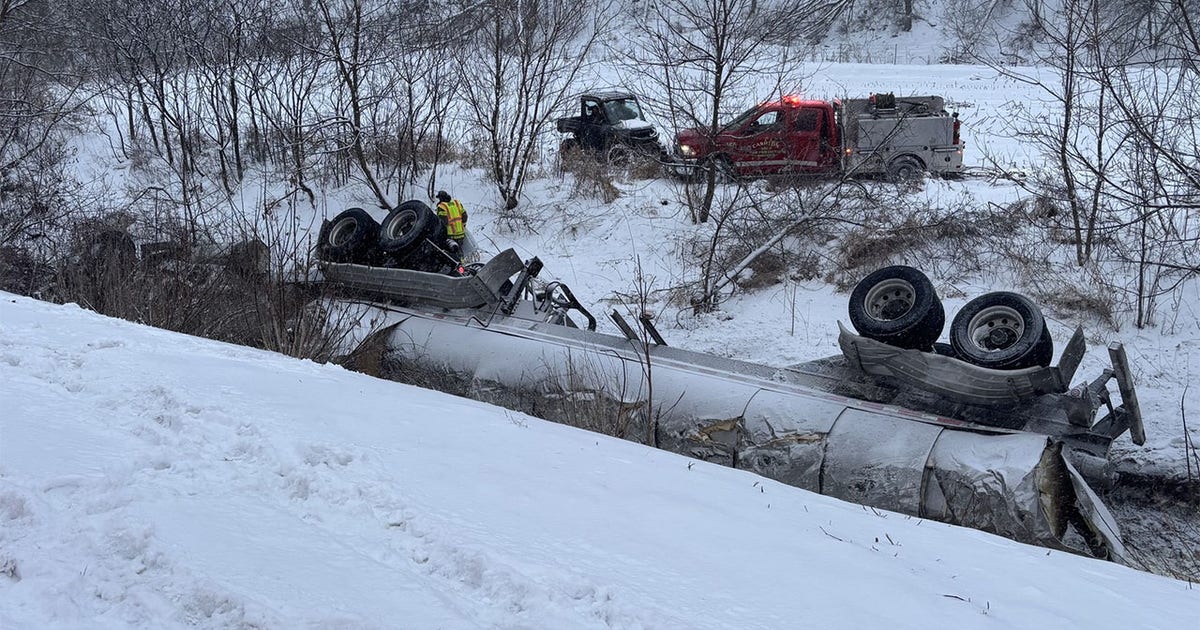 Wisconsin milk tanker crash; driver injured, dairy spilled | FOX 26 Houston