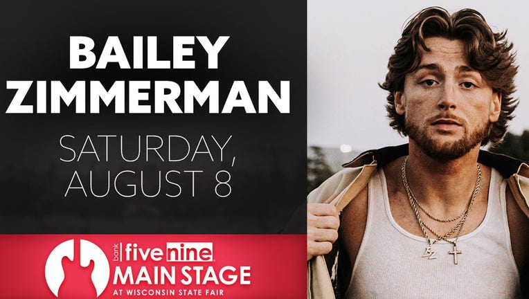 Wisconsin State Fair; Bailey Zimmerman takes Main Stage on Aug. 8 ...