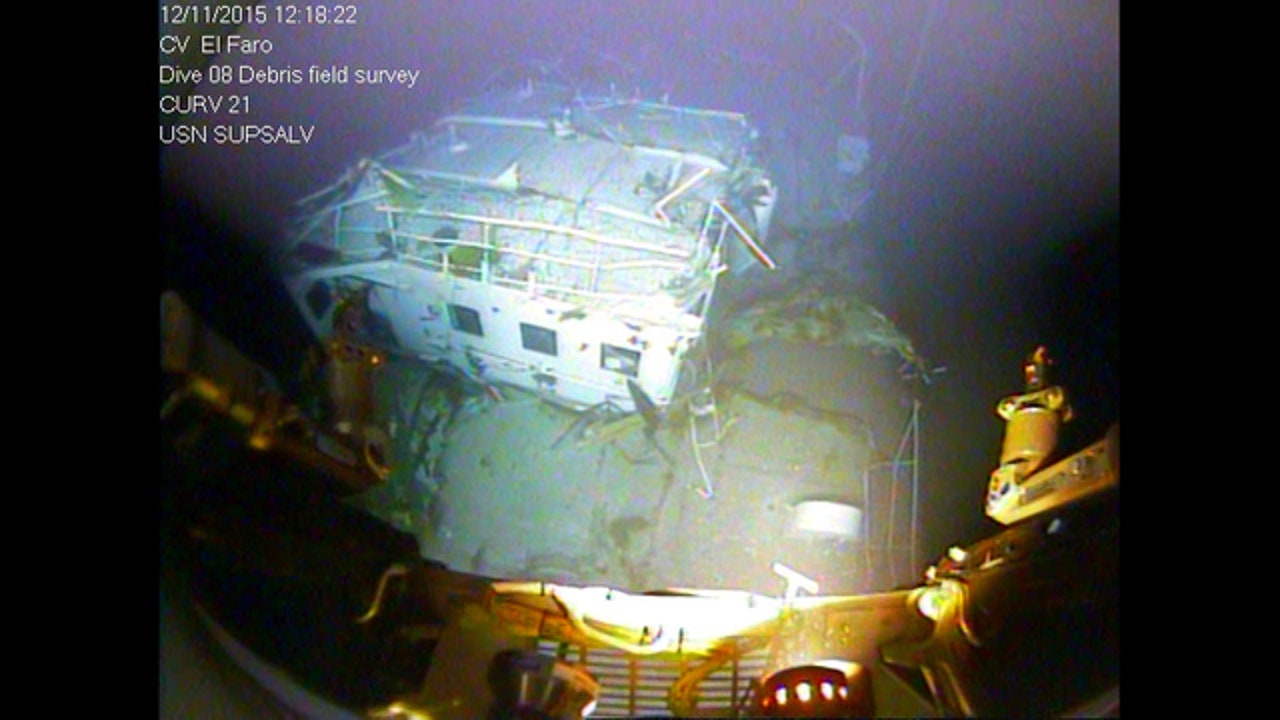 NTSB releases photos showing El Faro in final resting place