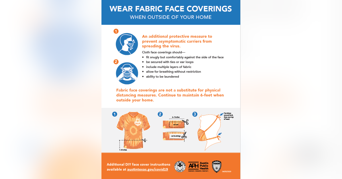 Austin-Travis County adopts CDC guidelines for using fabric face ...