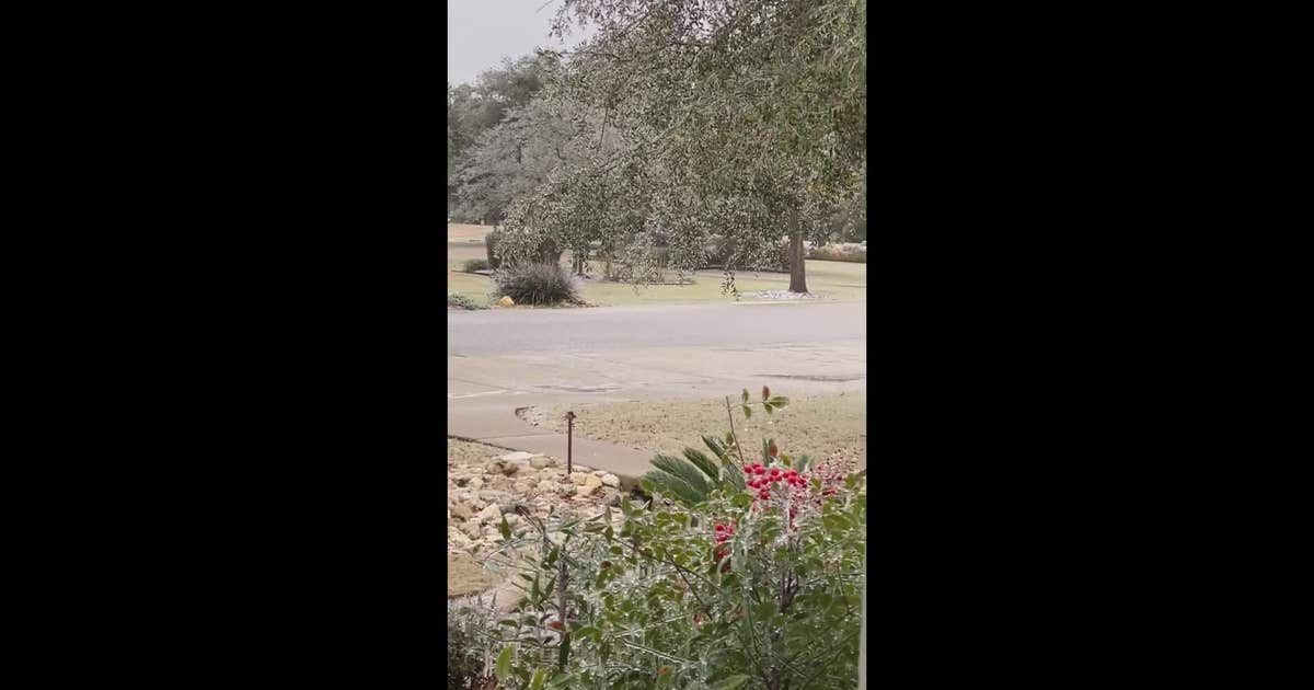Flag outside Austin home frozen solid | FOX 7 Austin