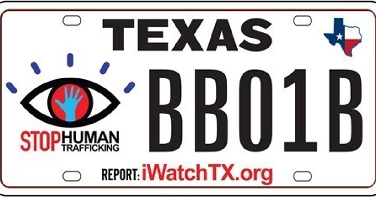 New Texas 'Stop Human Trafficking' license plates available in February ...