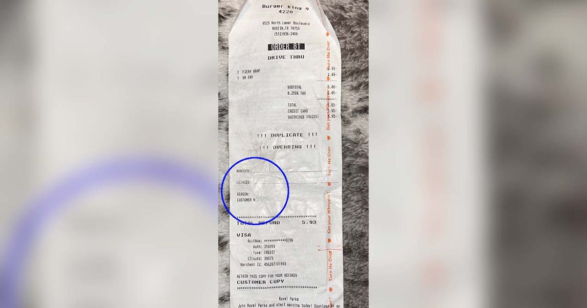 Austin woman accuses Burger King of putting racial slur on her receipt ...