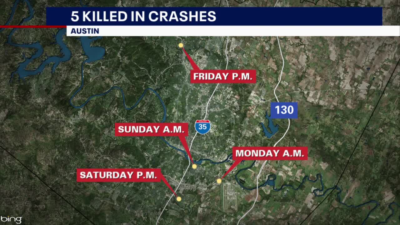 Austin Deadly Crashes 5 Killed In 4 Crashes From Friday Night To