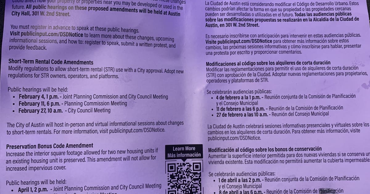 Purple public notice slips mailed to Austinites: What do they mean ...