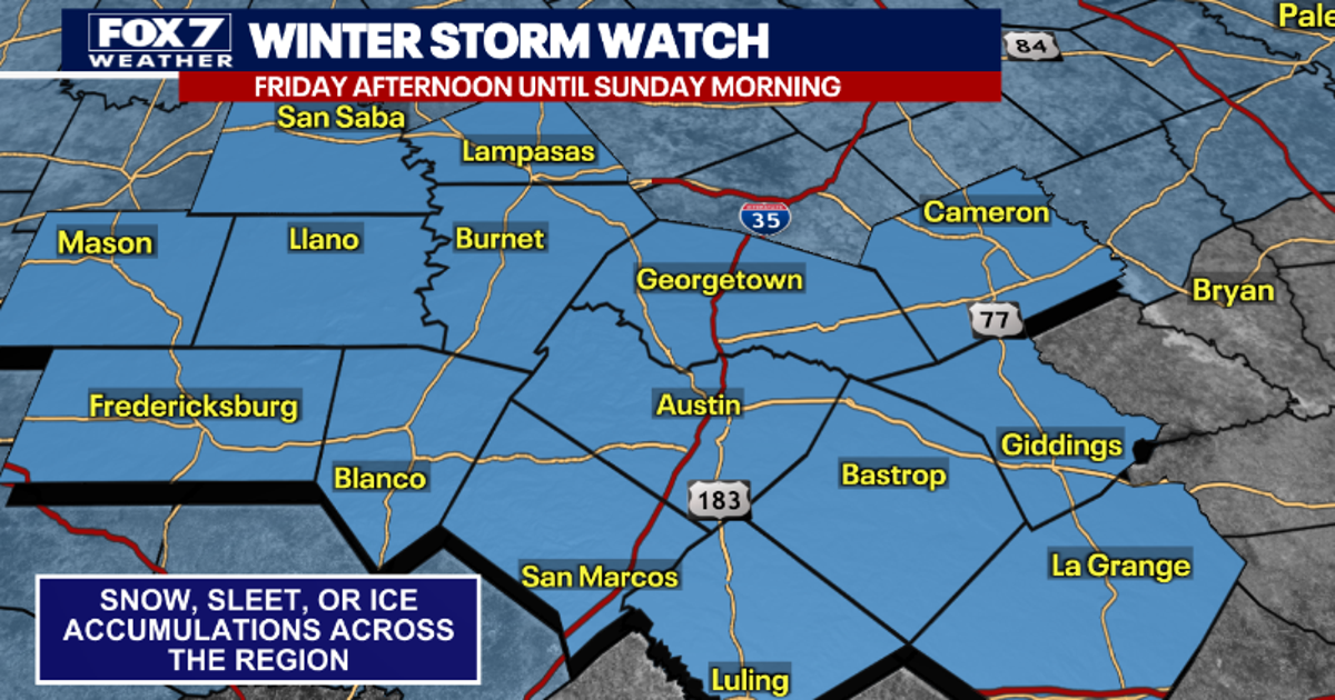 Austin weather: Winter Storm Watch issued as Arctic blast set to arrive ...