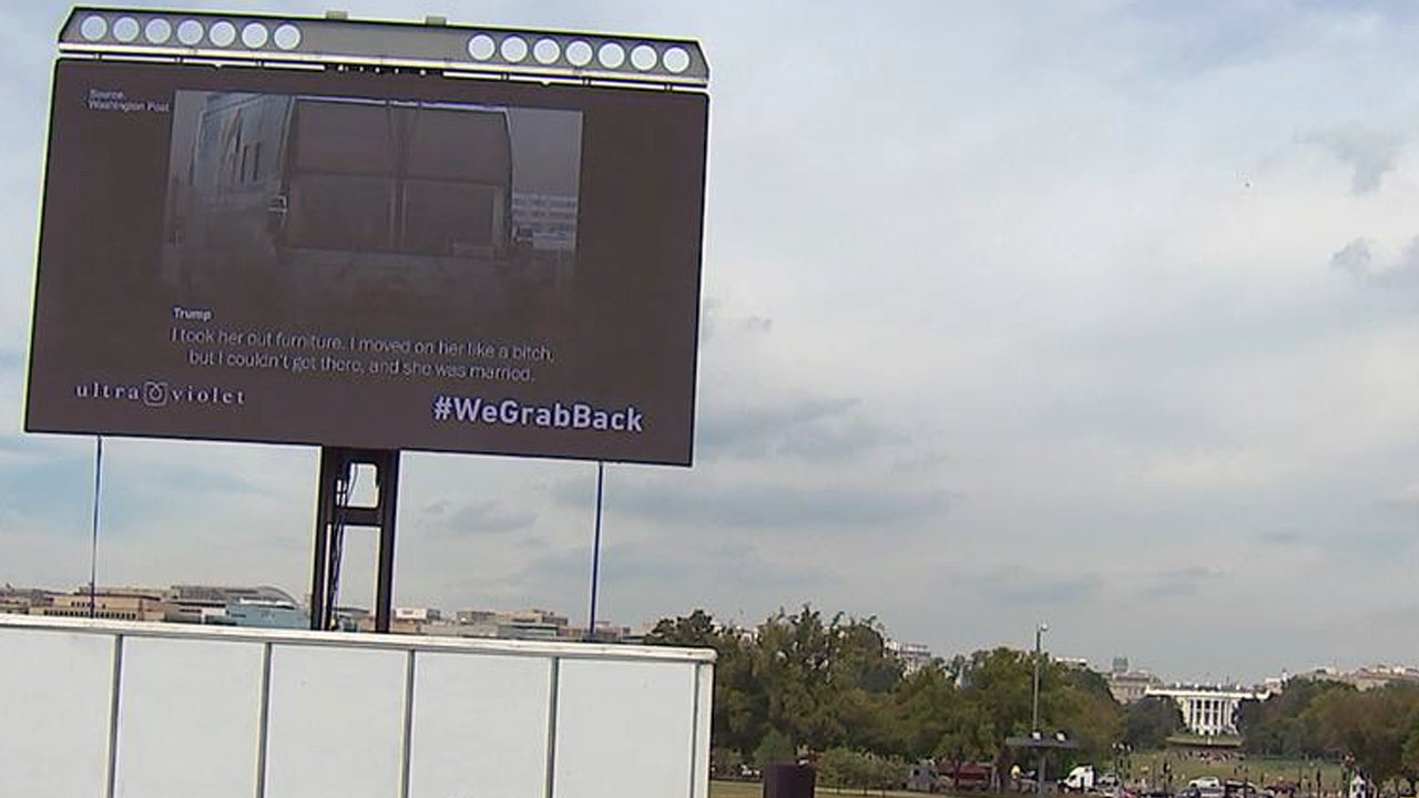 President Trump 'grab them' video plays near White House for 12 hours ...