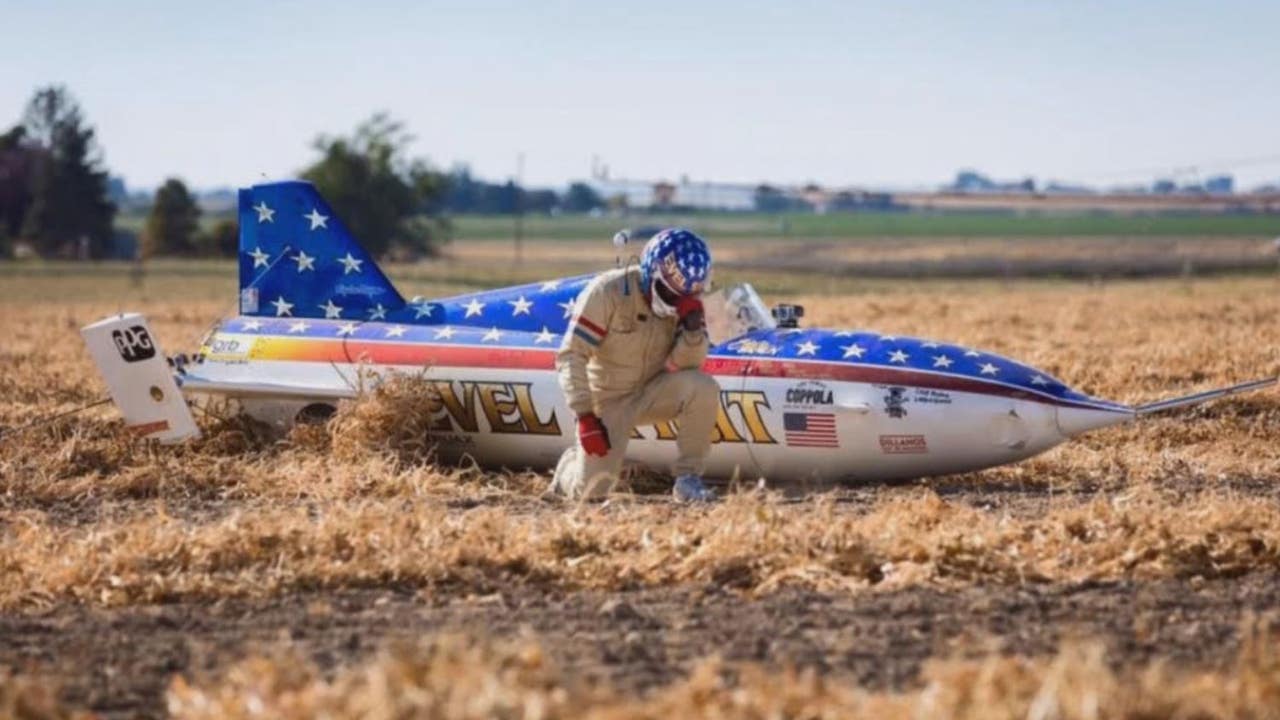 Bloomington 'rocket man' helps recreate Evel Knievel jump | FOX 9 ...