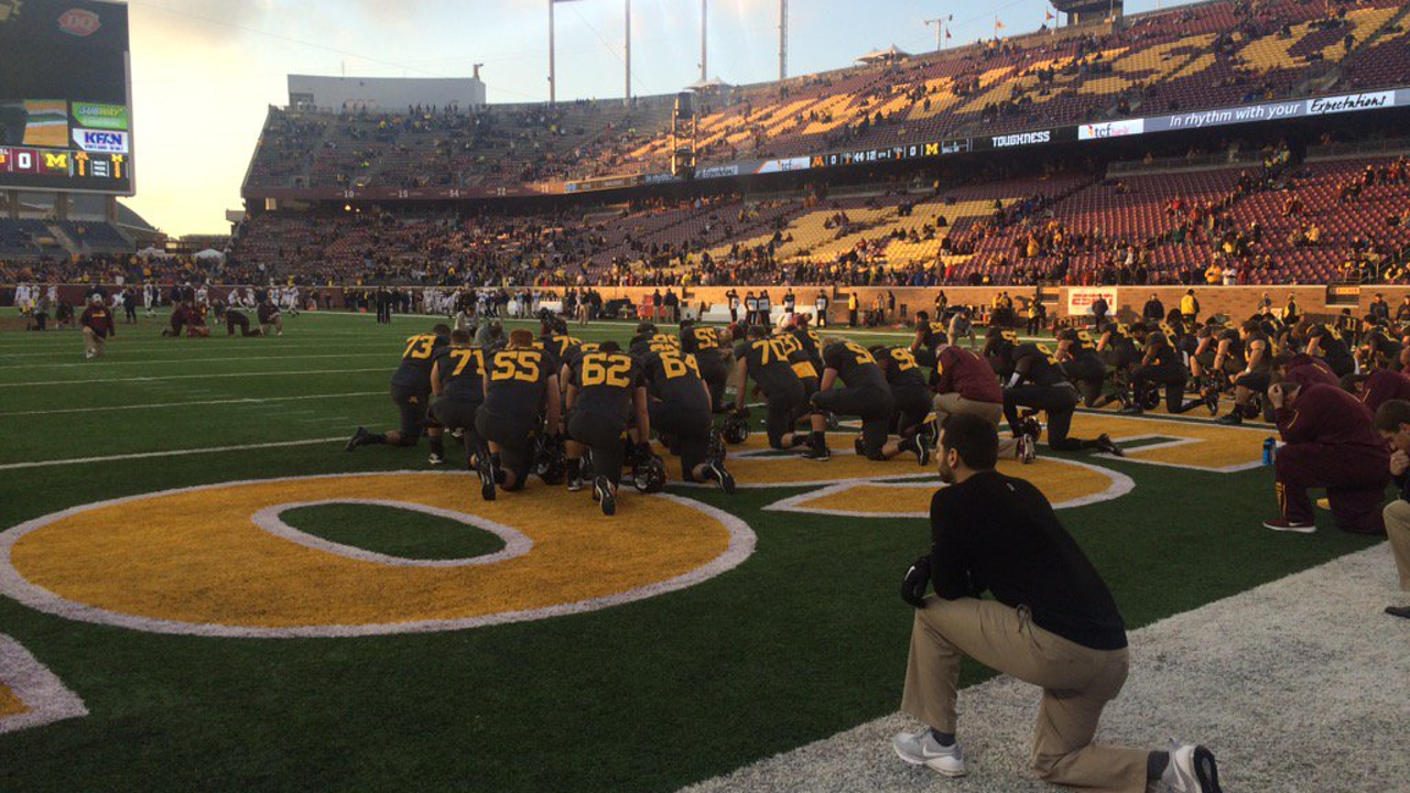 Emotional football game underway as Gophers host Michigan | FOX 9 ...