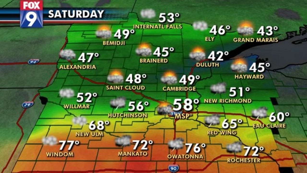 Saturday's weather is all about location