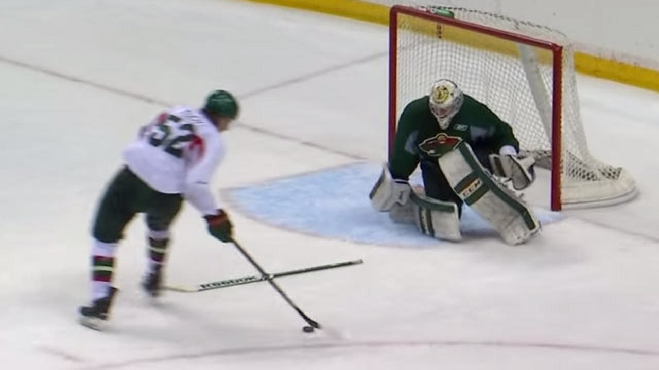 Shootout goal and celebration from Alex Tuch at Wild camp | FOX 9 ...