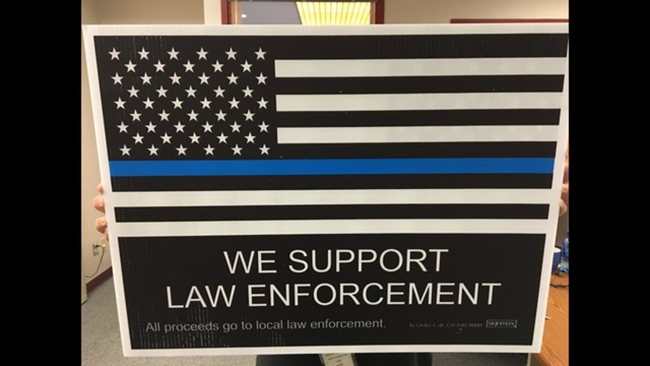 Sign business donating signs for law enforcement fundraiser | FOX 9 ...