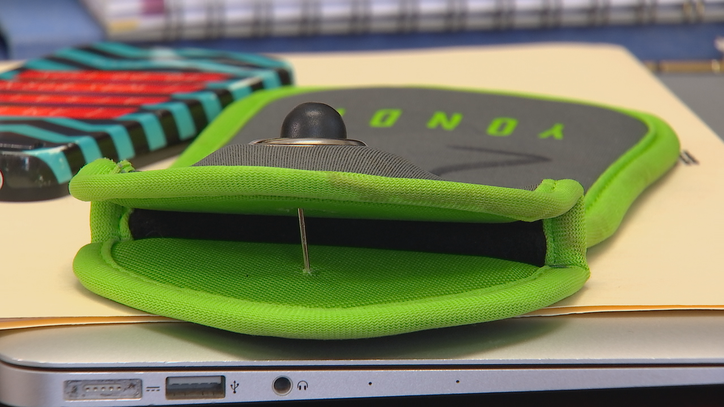 Cell phone pouch helps teachers keep students focused in classrooms ...