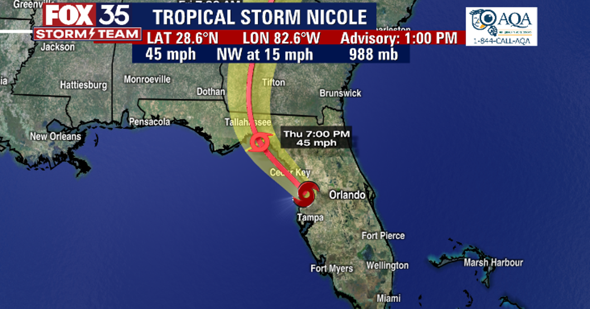 Tropical Storm Nicole lashing Florida with strong winds, heavy rains ...