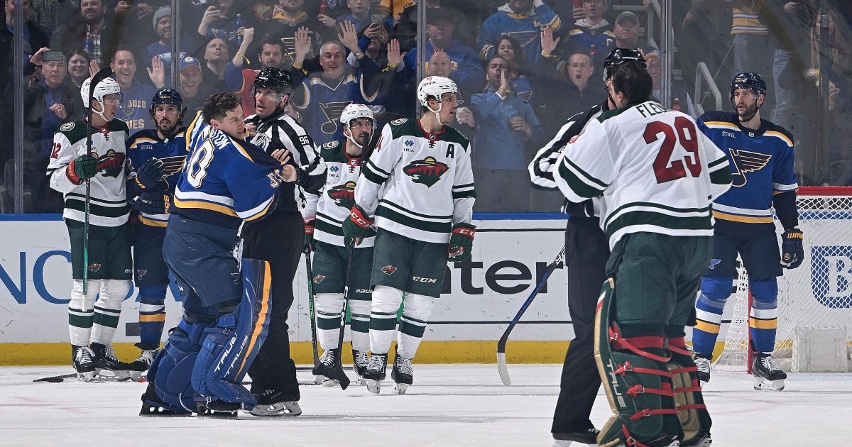 Minnesota Wild beats St. Louis Blues 8-5 after near goalie fight | FOX ...