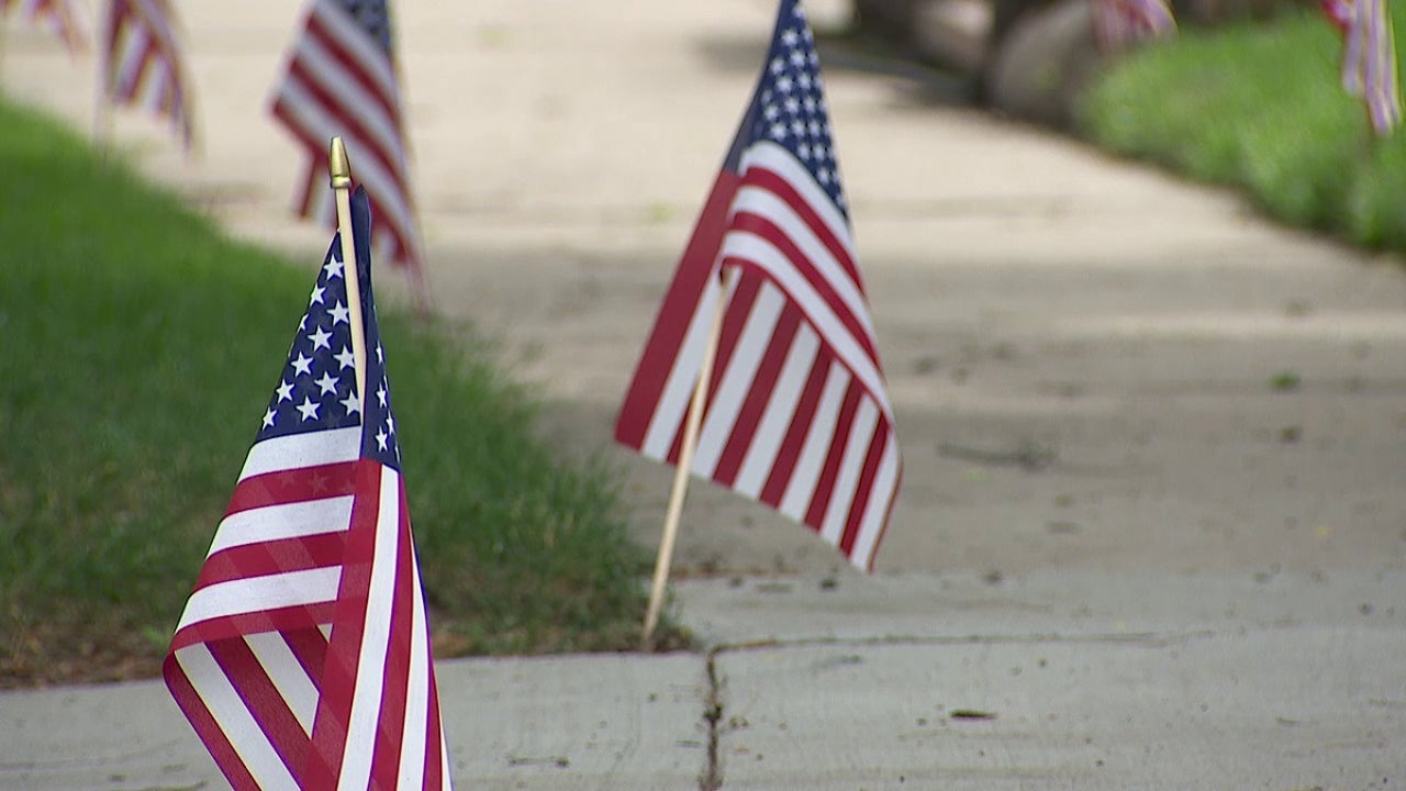 St. Paul neighborhood honors veterans with Independence Day flags | FOX ...