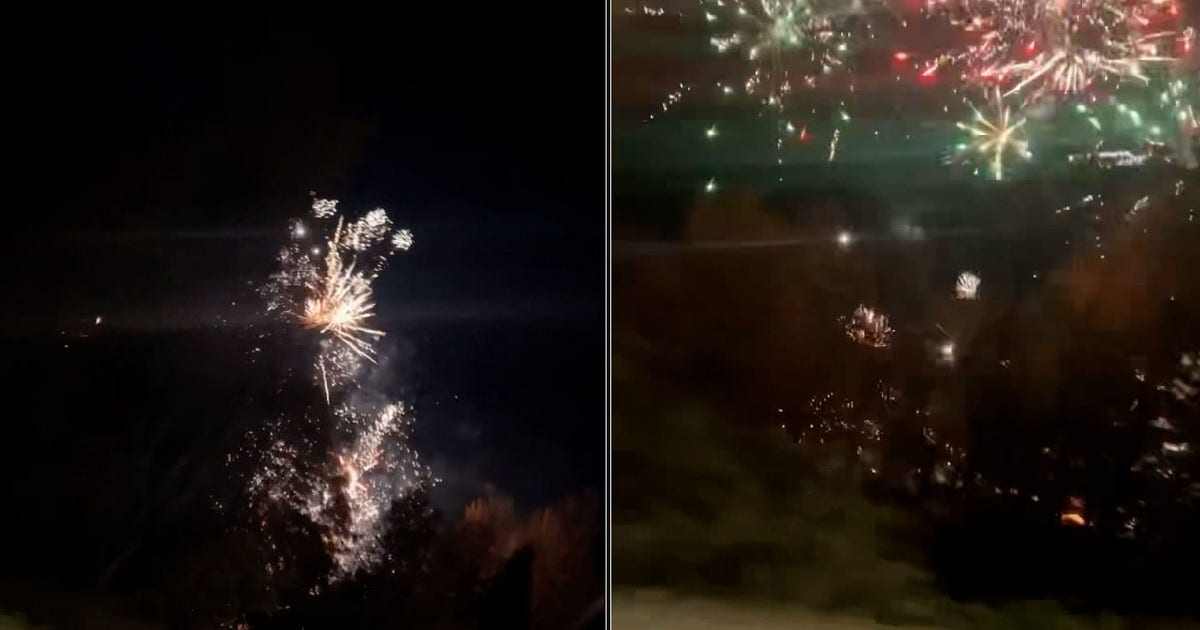 Crash explodes into hour-long fireworks show along Canadian highway ...