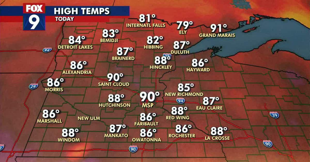 Minnesota weather: Twin Cities hits 90 degrees for first time this year ...
