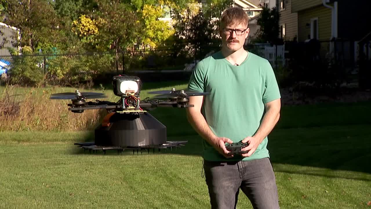 Lino Lakes man invents flying pooper scooper called 'Poopcopter' | FOX ...