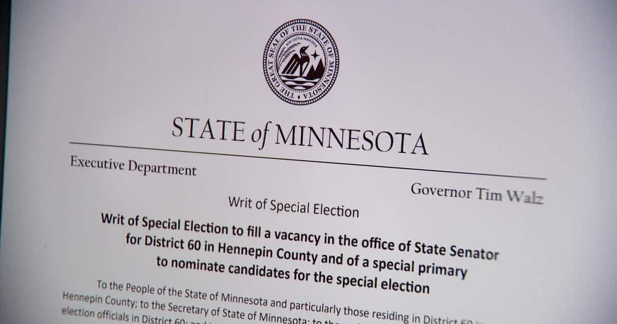MN election: Senate District 60 heading to special primary and election ...