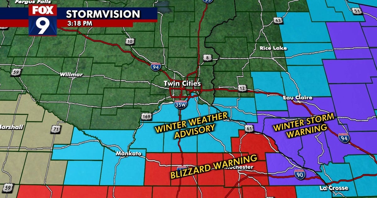 MN weather: Blizzard warning, winter storm advisory issued for southern ...