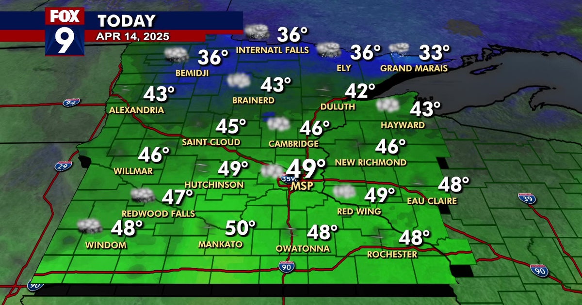 MN weather: Windy and cooler to start the week | FOX 9 Minneapolis-St. Paul