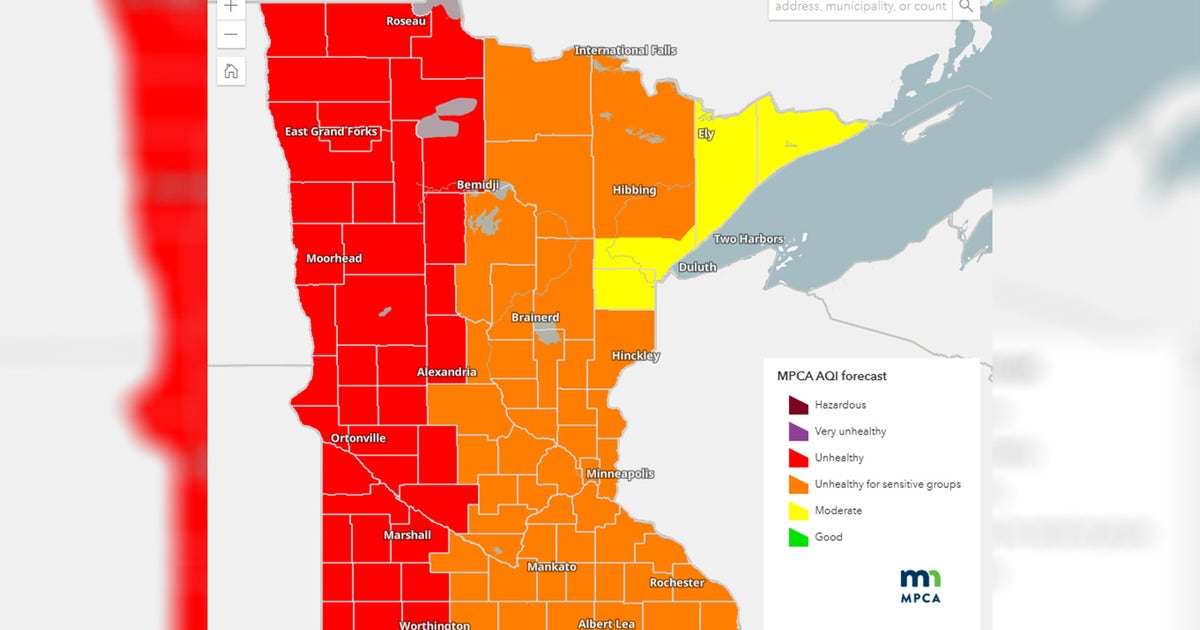Western half of MN under red air quality alert from Canada wildfire ...