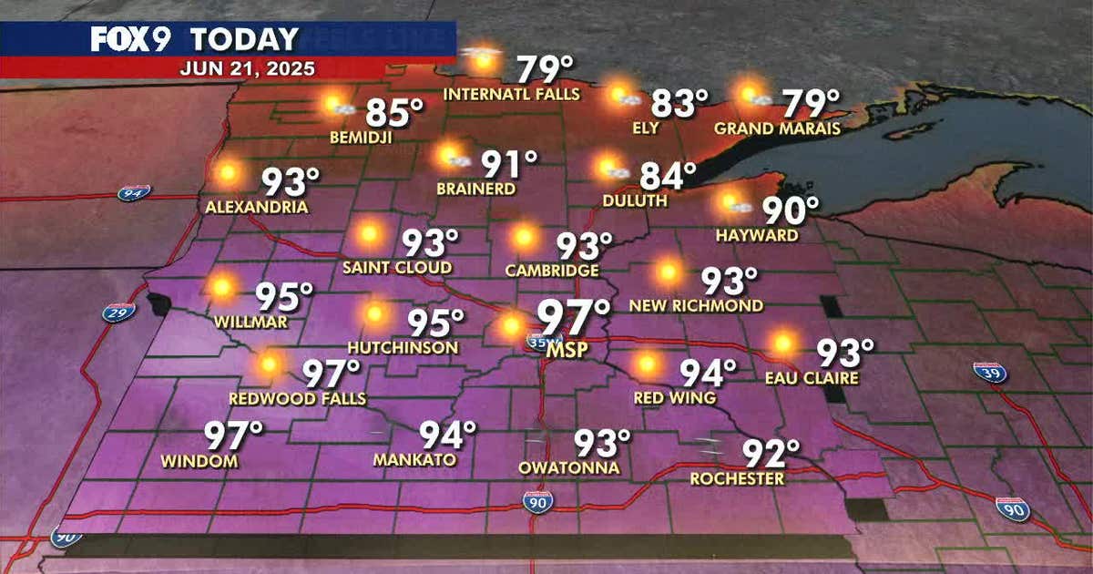 Minnesota weather: Extreme heat warning across most of the state, muggy ...