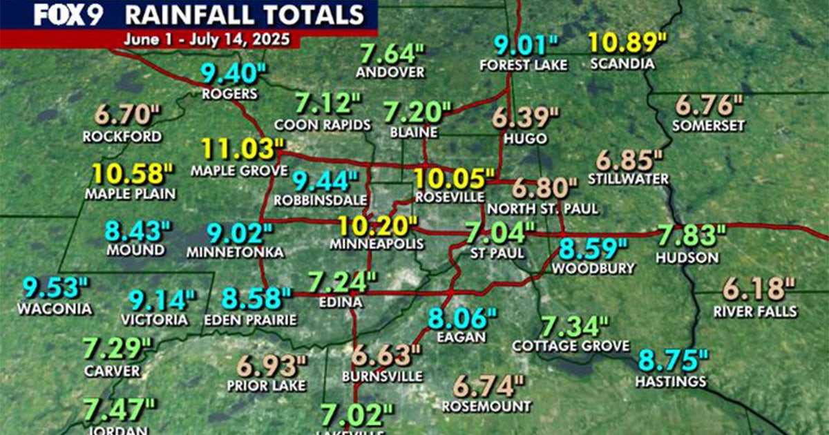 Minnesota weather: Here's how much rain has fallen in first half of ...