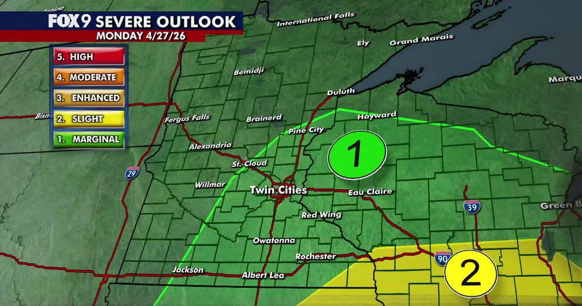 Minnesota weather: Rainy Monday with a few storms possible | FOX 9 ...