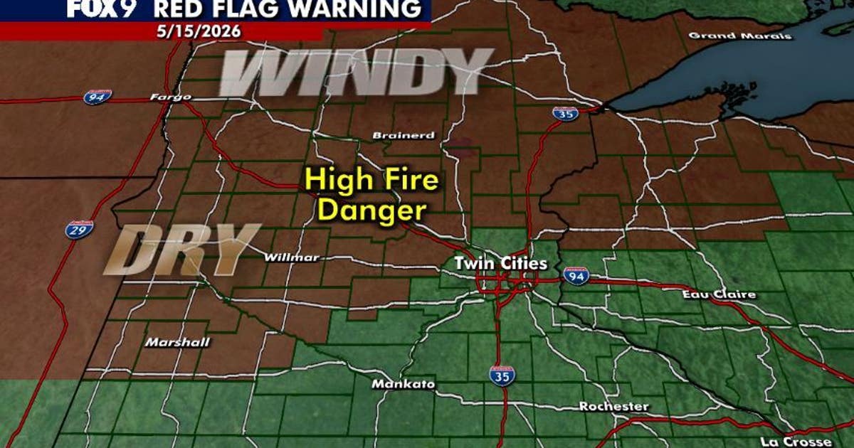 Red flag warning issued for 54 Minnesota counties due to wildfire risk ...