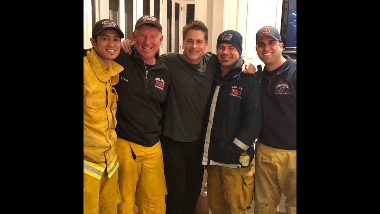 Rob Lowe opens home to Bay Area firefighters