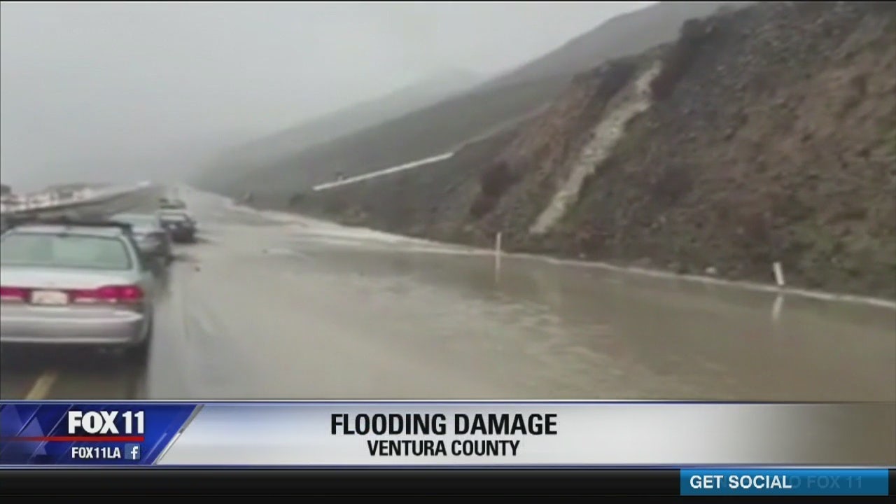 VIDEO: Highway 101 in Ventura County floods after storm | FOX 11 Los ...