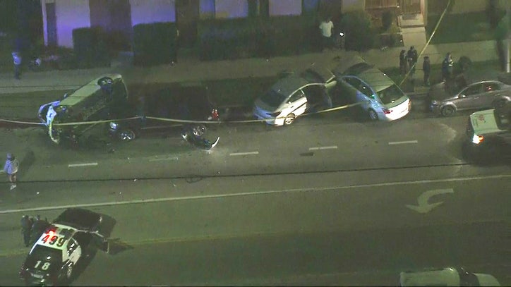 LAPD investigating bizarre multi-car collision in South LA | FOX 11 Los ...