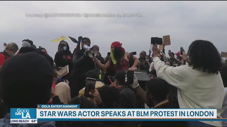 Star Wars actor speaks at BLM protest in London | FOX 11 Los Angeles