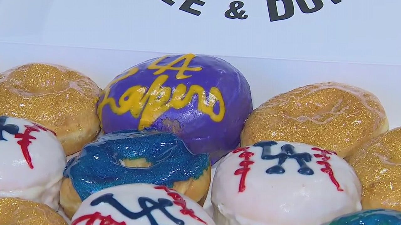 Cheering on the Lakers, Dodgers at Trejo's Coffee and Donuts