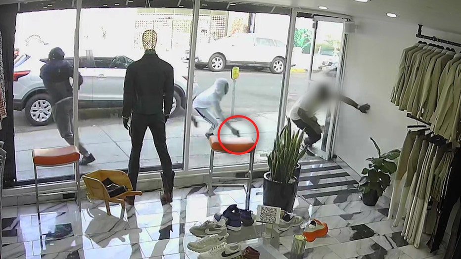 Suspects Open Fire Outside Melrose Clothing Store In Broad Daylight In