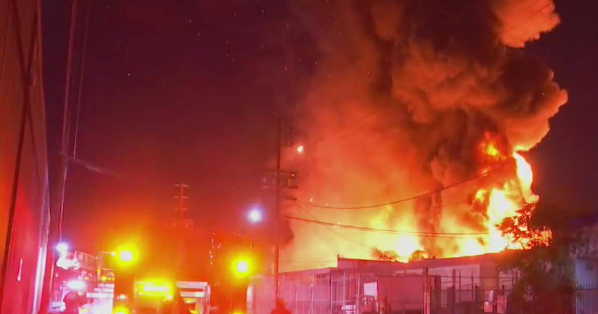 Boyle Heights building fire sparks hundreds of small explosions | FOX ...