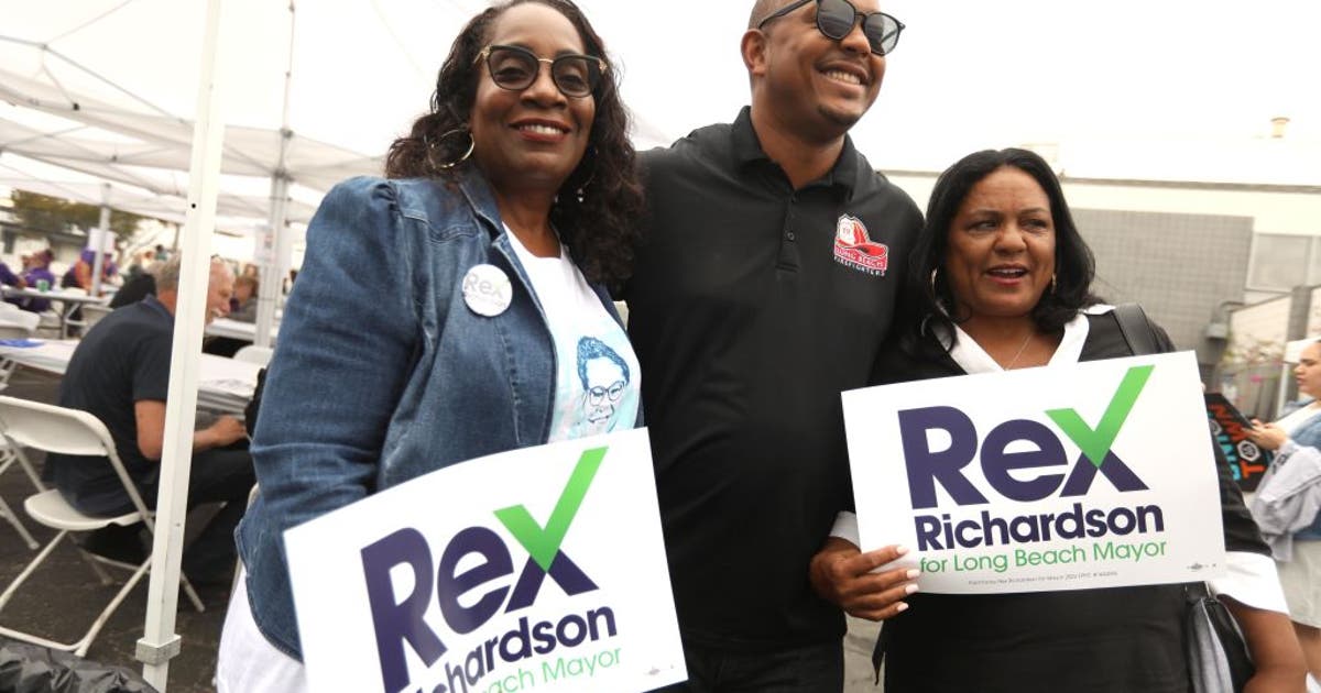 Long Beach swears in first Black mayor Rex Richardson in inauguration ...