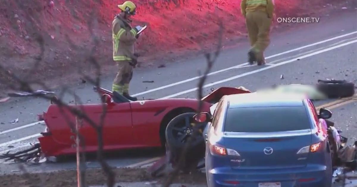 Ferrari split in half in Silverado crash; 1 dead | FOX 11 Los Angeles