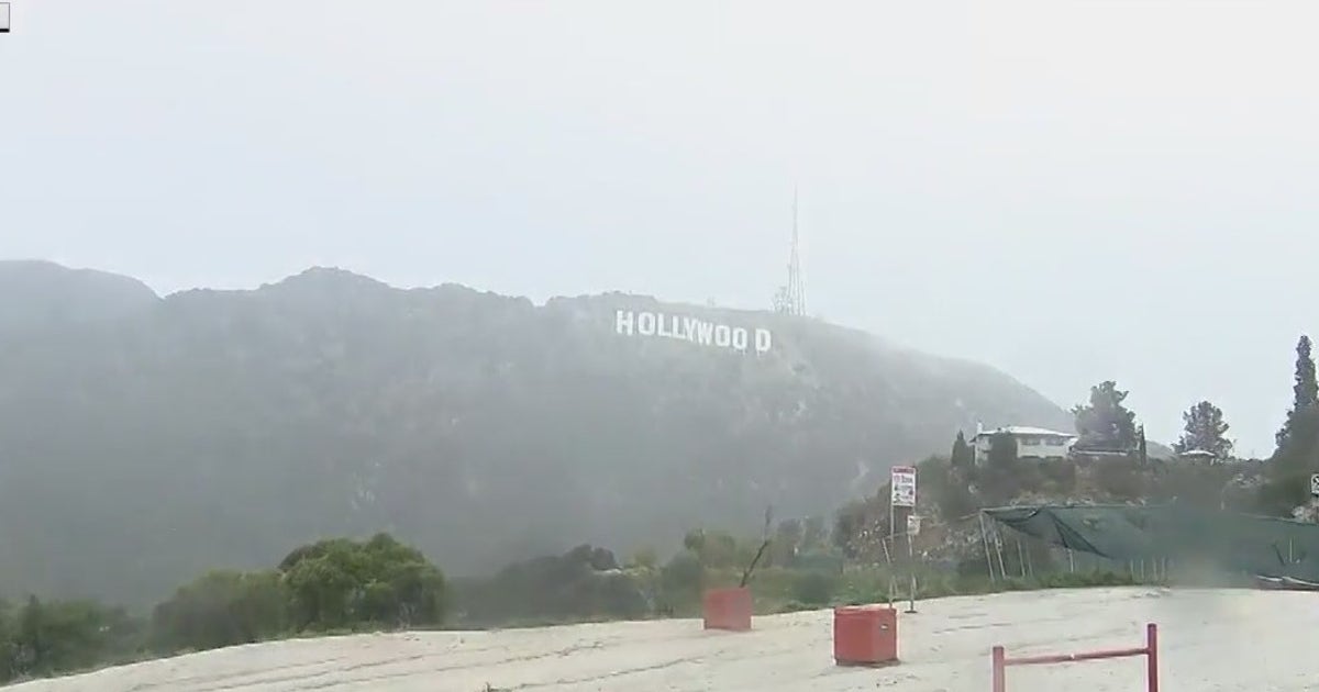 Hollywood sign sees snow, hail during coldest storm in years | FOX 11 ...