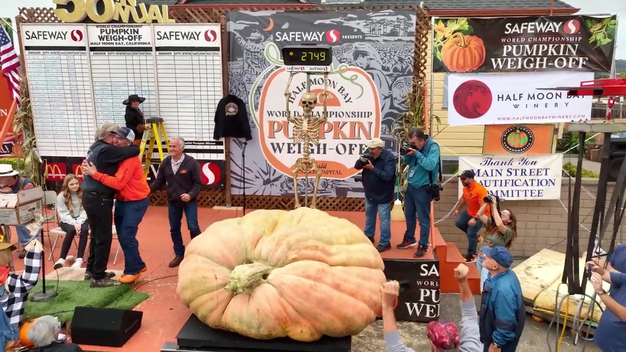 Pumpkin weighing 2,749 pounds wins California contest, tops previous ...