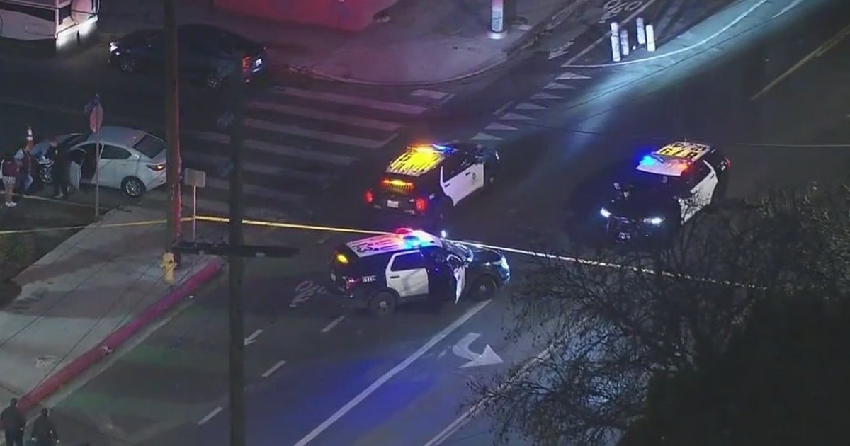 Car crashes into LAPD officers investigating fatal hit-and-run in South ...