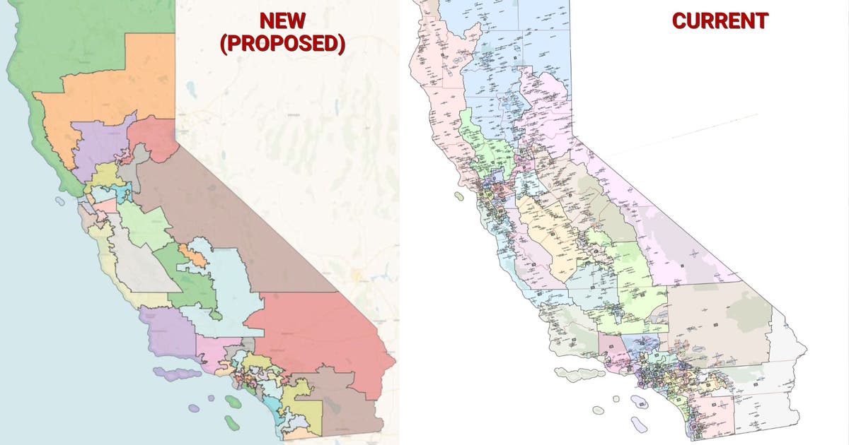 Redistricting California: Newly proposed congressional maps released ...