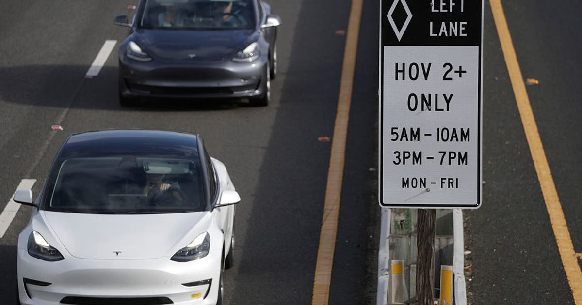 $490 fines begin: California's EV carpool decal program is officially ...
