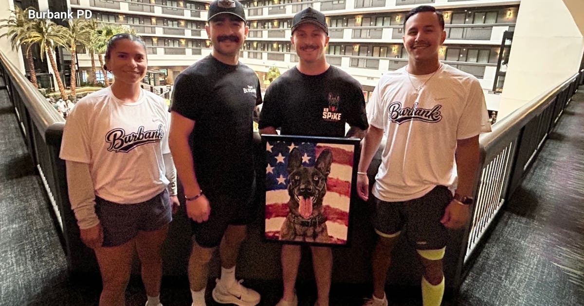 Burbank police honor fallen K-9 Spike with Baker to Vegas victory | FOX ...