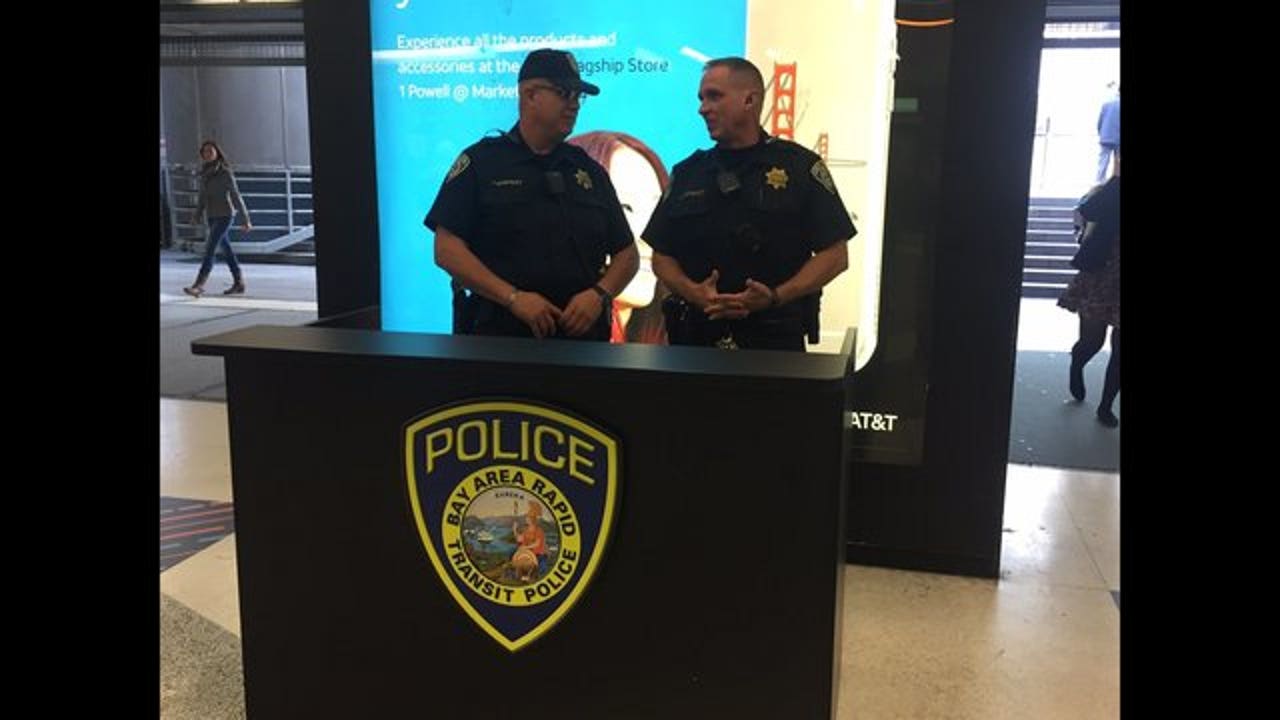 BART unveils new police patrol desks at Powell, Civic Center stations