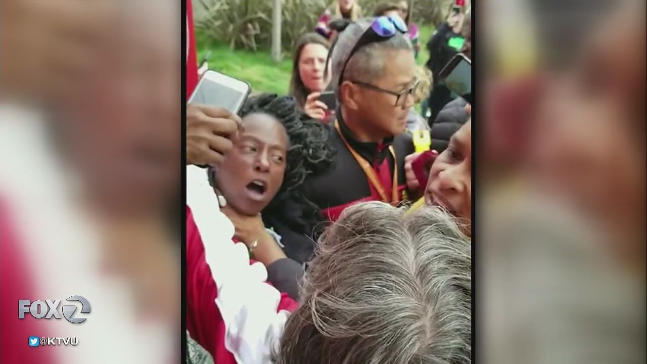 Physical Confrontation Between Oakland School Board Member Picketing