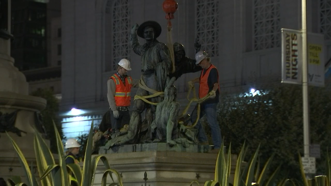 Crews remove controversial statue in San Francisco that activists ...